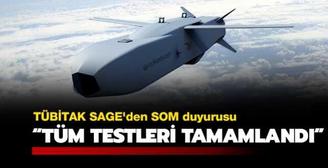SOM Seyir Füzesi'nin tüm testleri tamamlandı