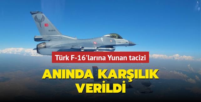 Türk F-16'larına Yunan tacizi... Anında karşılık verildi