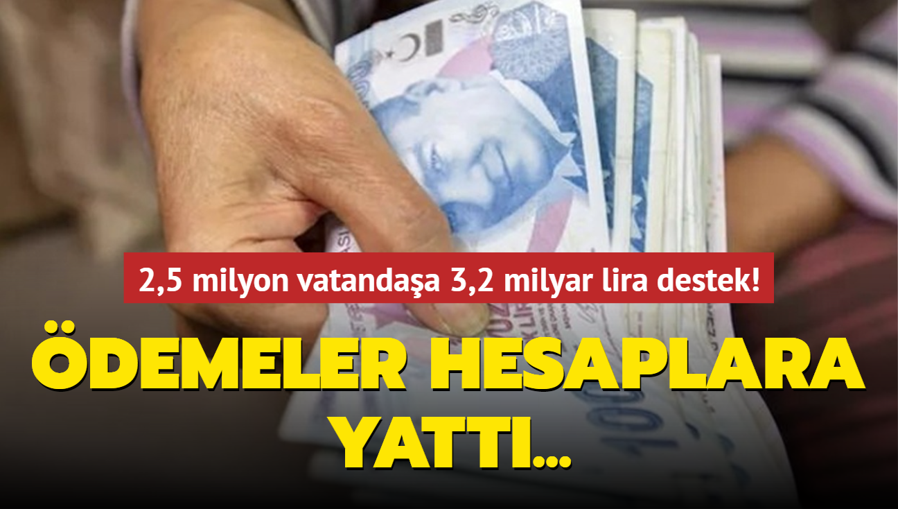 2 5 Milyon Vatanda a 3 2 Milyar Lira Destek demeler Hesaplara Yatt 2 5 Milyon Vatanda a 3 2 Milyar Lira Destek demeler Hesaplara Yatt