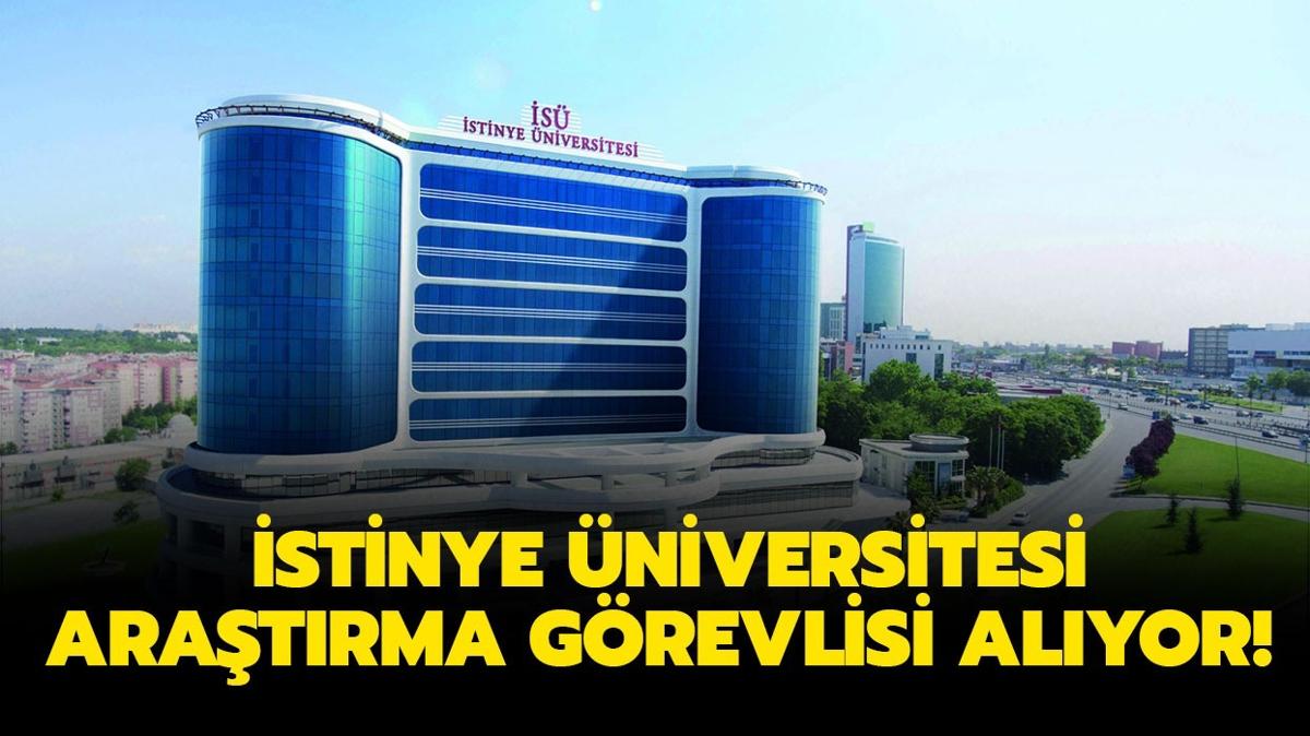 İstinye Üniversitesi 3 Araştırma Görevlisi alacak!