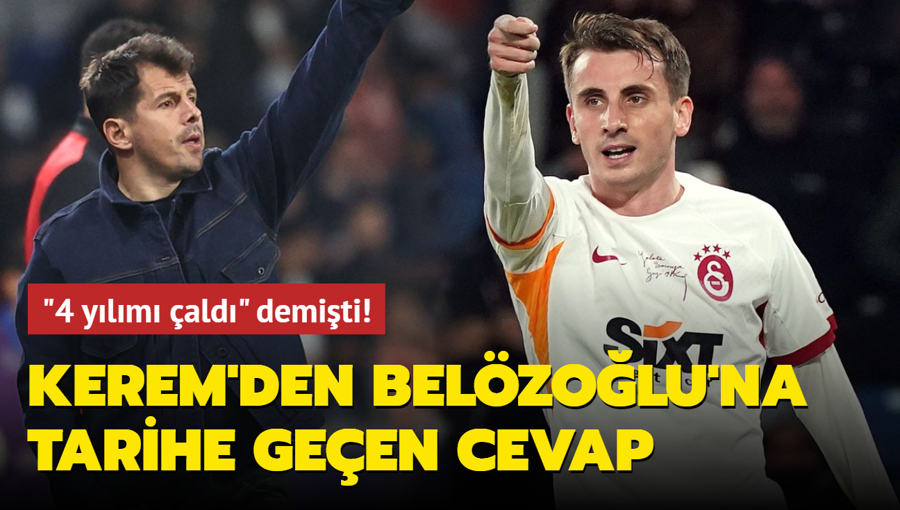 "4 yılımı çaldı" demişti! Kerem Aktürkoğlu'ndan Emre Belözoğlu'na ...