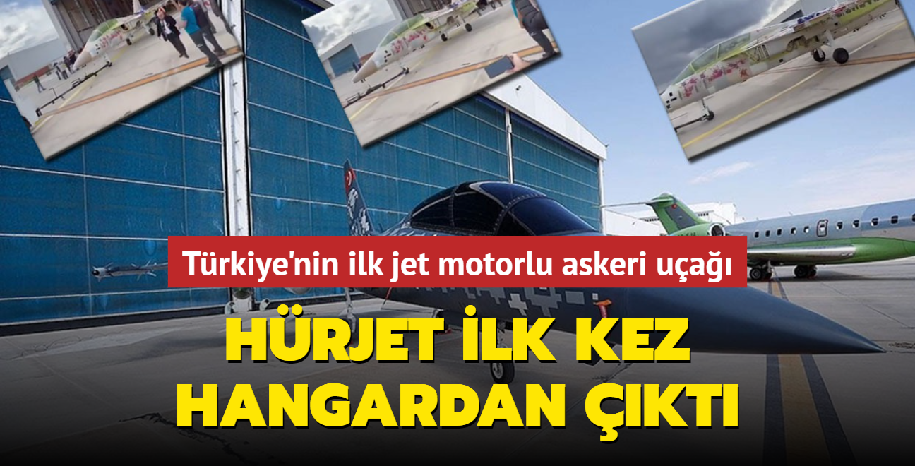 Türkiye'nin jet motorlu askeri uçağı Hürjet ilk kez hangardan çıktı