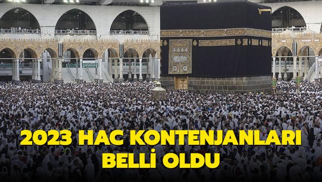 2023 hac kontenjanları belli oldu