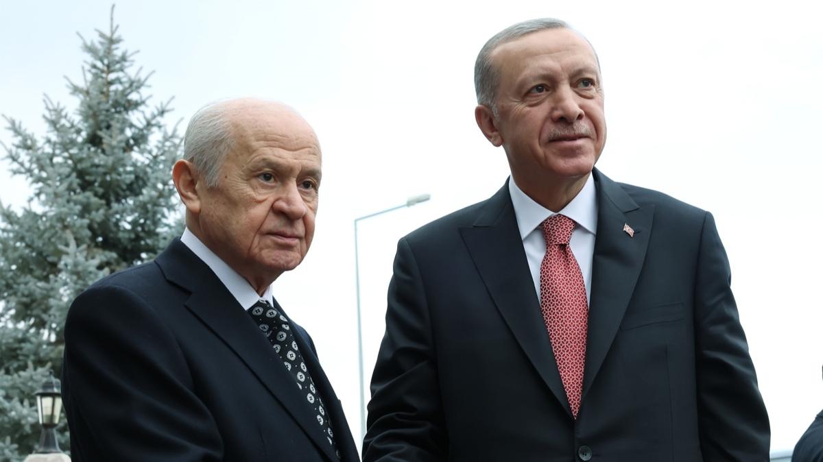 Başkan Erdoğan, MHP Genel Başkanı Bahçeli ile görüştü
