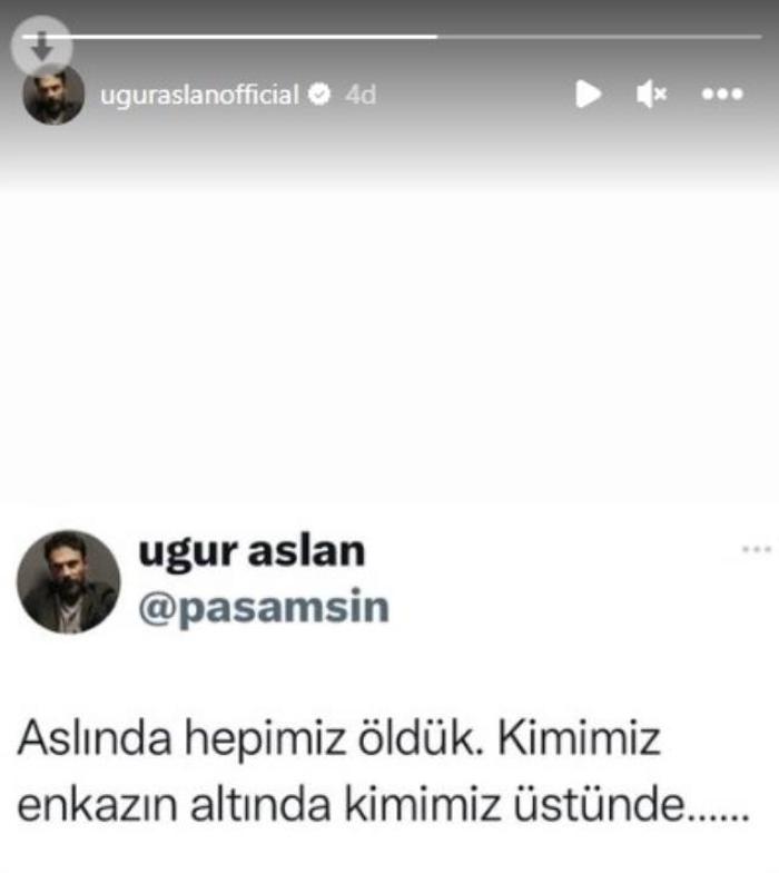 Depremde aile üyelerini kaybeden Uğur Aslan'ın paylaşımı yürek burktu ...