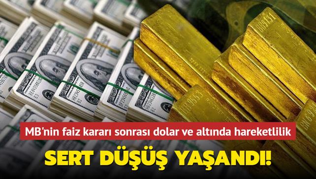 MB'nin faiz kararı sonrası dolar ve altında hareketlilik... Sert düşüş ... MB'nin faiz kararı sonrası dolar ve altında hareketlilik... Sert düşüş ...