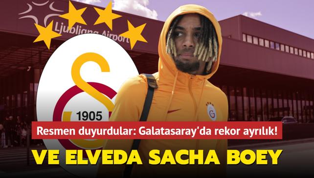 Ve elveda Sacha Boey! Transferi resmen duyurdular: Galatasaray'da rekor ayrılık...