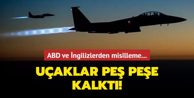 ABD ve İngiliz savaş uçakları Hudeyde Havalimanı'na saldırdı!