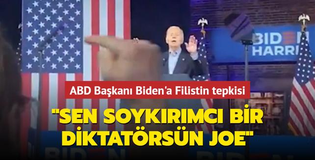 ABD Başkanı Biden'a Filistin tepkisi: Sen soykırımcı bir diktatörsün Joe ABD Başkanı Biden'a Filistin tepkisi: Sen soykırımcı bir diktatörsün Joe