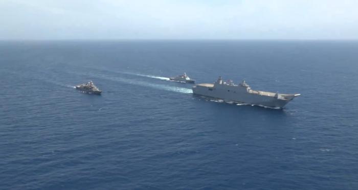 TCG Anadolu ilk kez katıldı! Anadolu Görev Grubu'ndan İyon Denizi'ne ...