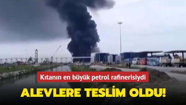 Afrika'nın en büyük petrol rafinerisinde yangın çıktı